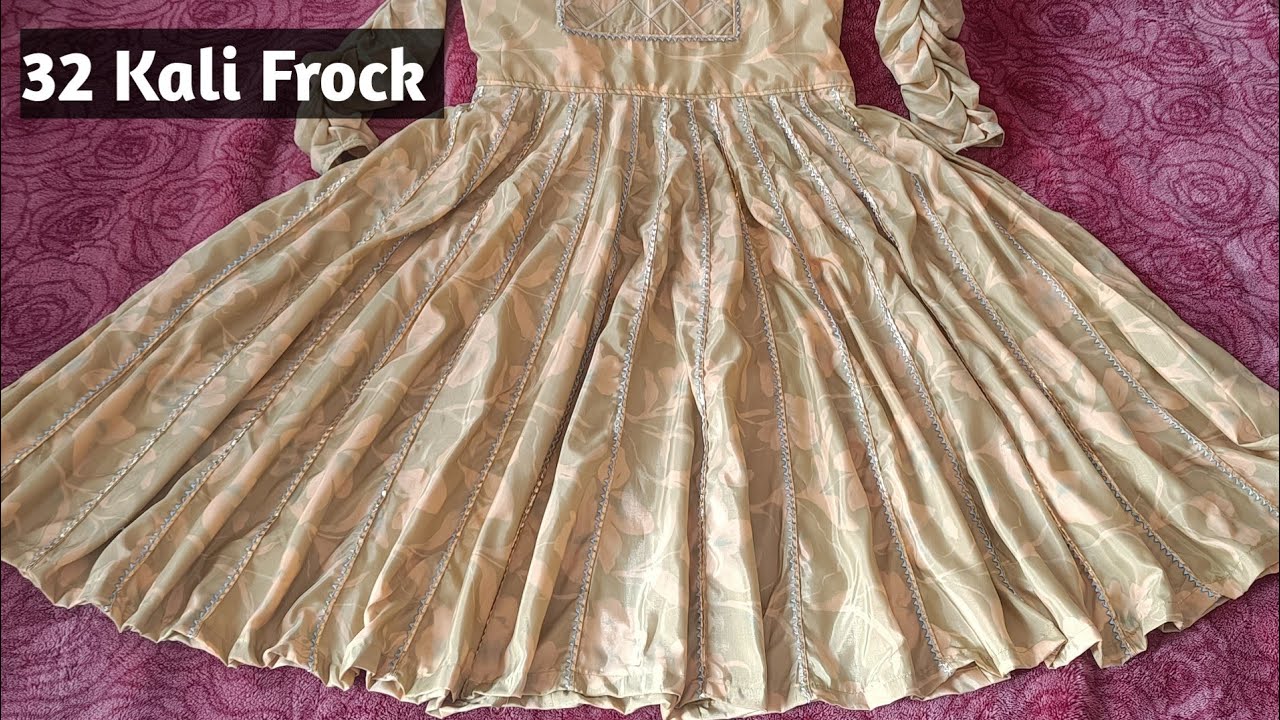 32 Kaliyon Wali Frock Cutting And Stiching///Kali Wali Frock///Aiza's ...