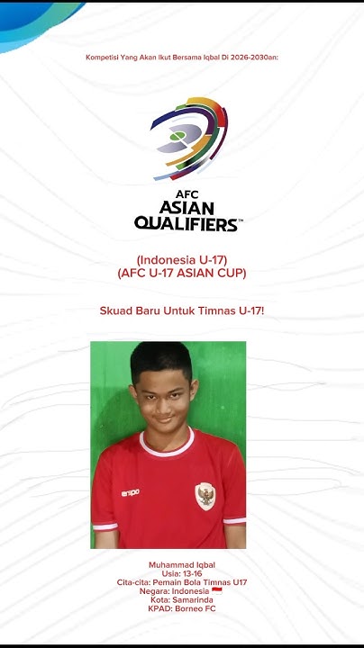 Skuad Baru Timnas U-17: M. Iqbal (16:9) #shorts - YouTube
