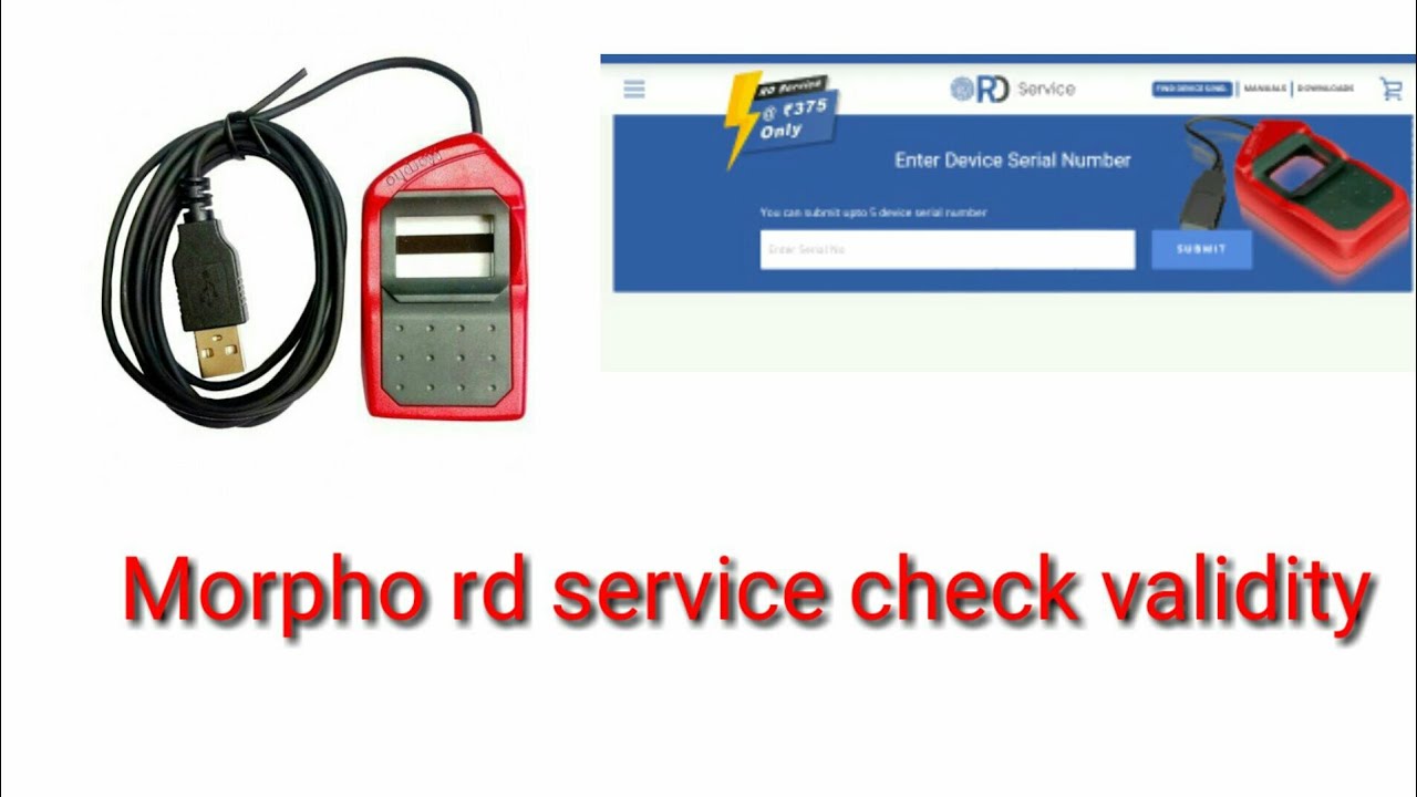 Rd service||Morpho e3 rd service check validity|| - YouTube