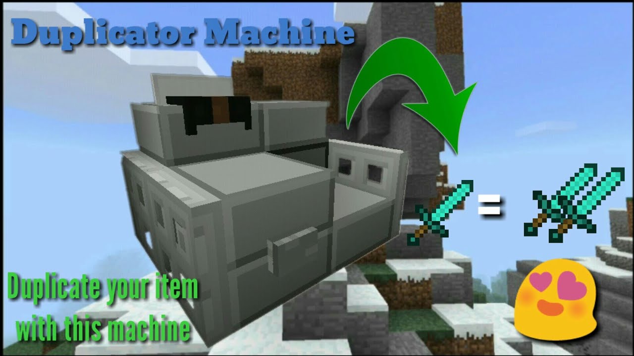 MCPE: How to build a Duplicator Machine? - YouTube