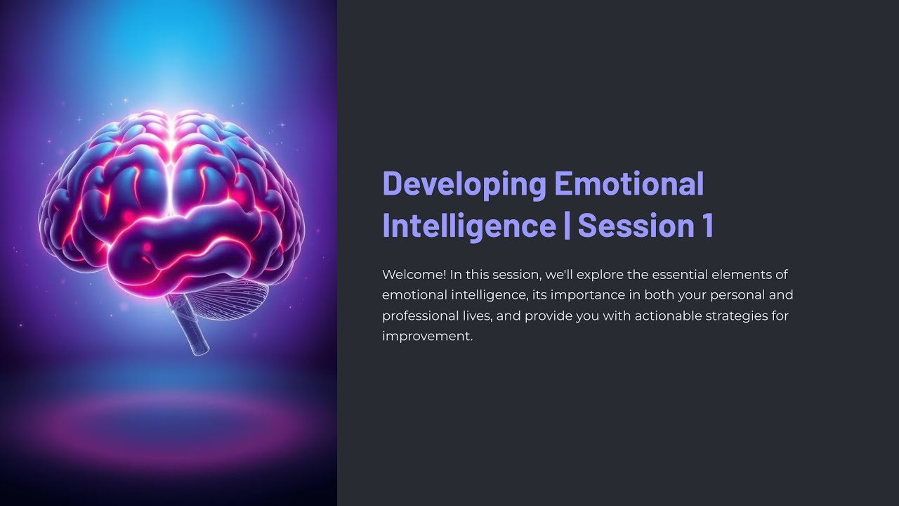 Emotional intelligence | Session 1 - YouTube