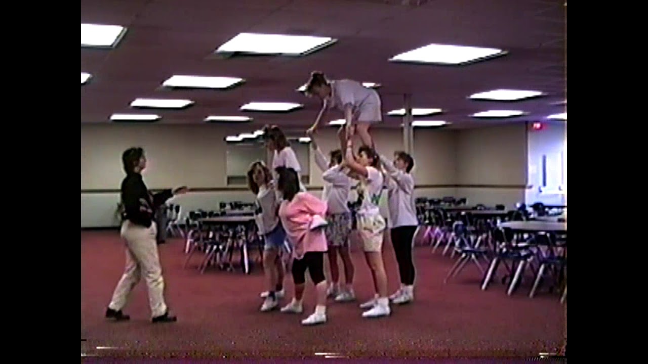 NCCS JV Cheerleading Practice March, 1989 - YouTube