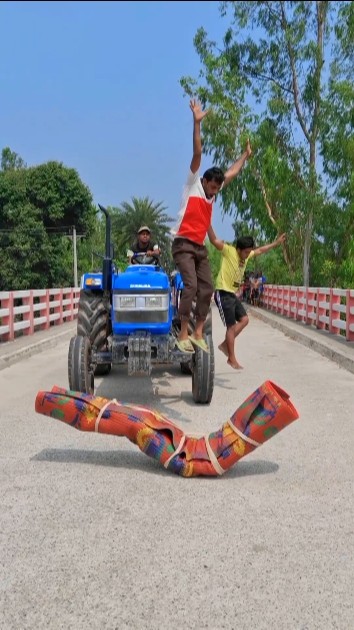 In front of the tractor? - YouTube