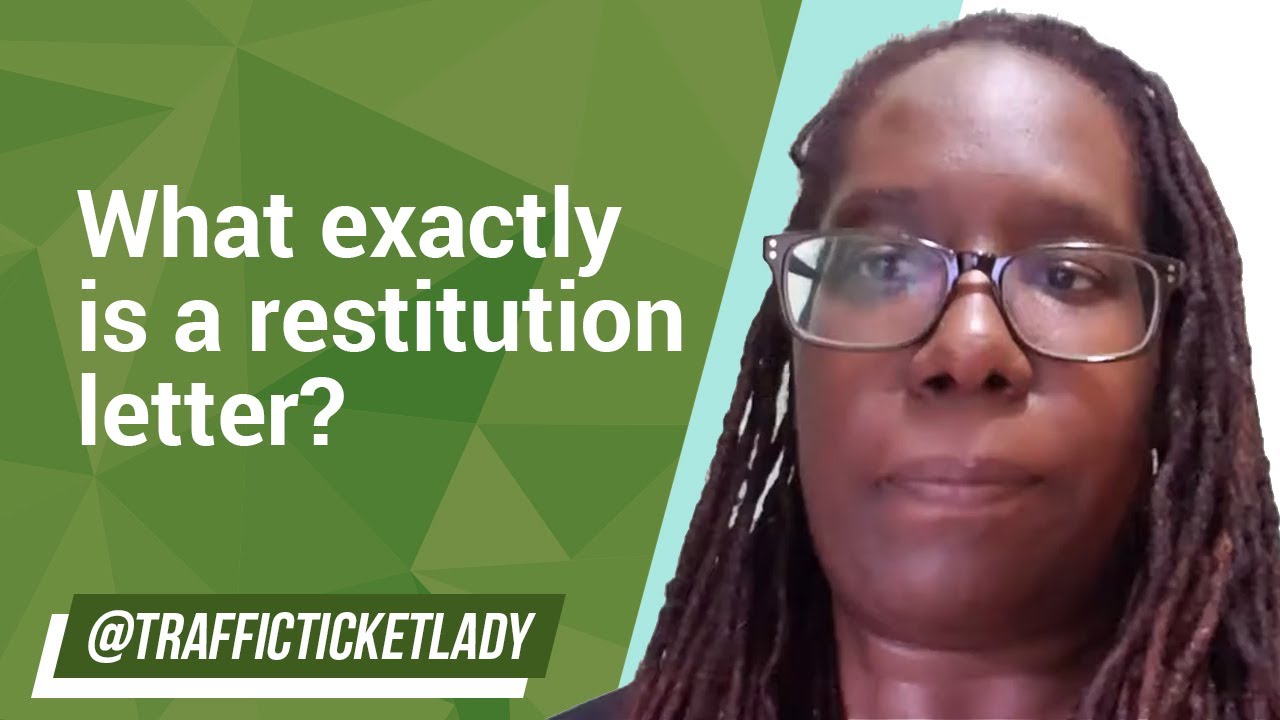 What exactly is a restitution letter? - YouTube