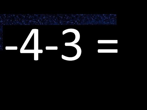 minus 4 minus 3 . Adding and subtracting negative numbers ,minus four ...