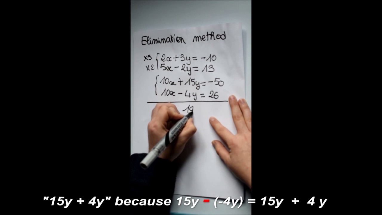 How to solve simultaneous equations using the elimination method - YouTube