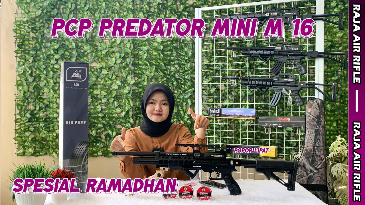 Predator Mini M 16 Popor Lipat Spesial Ramadhan -- RAJA AIR RIFLE - YouTube