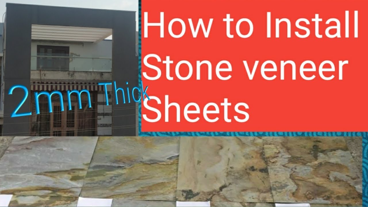 Natural Stone Veneer Installation on Exterior Wall | 2mm thick Slate ...
