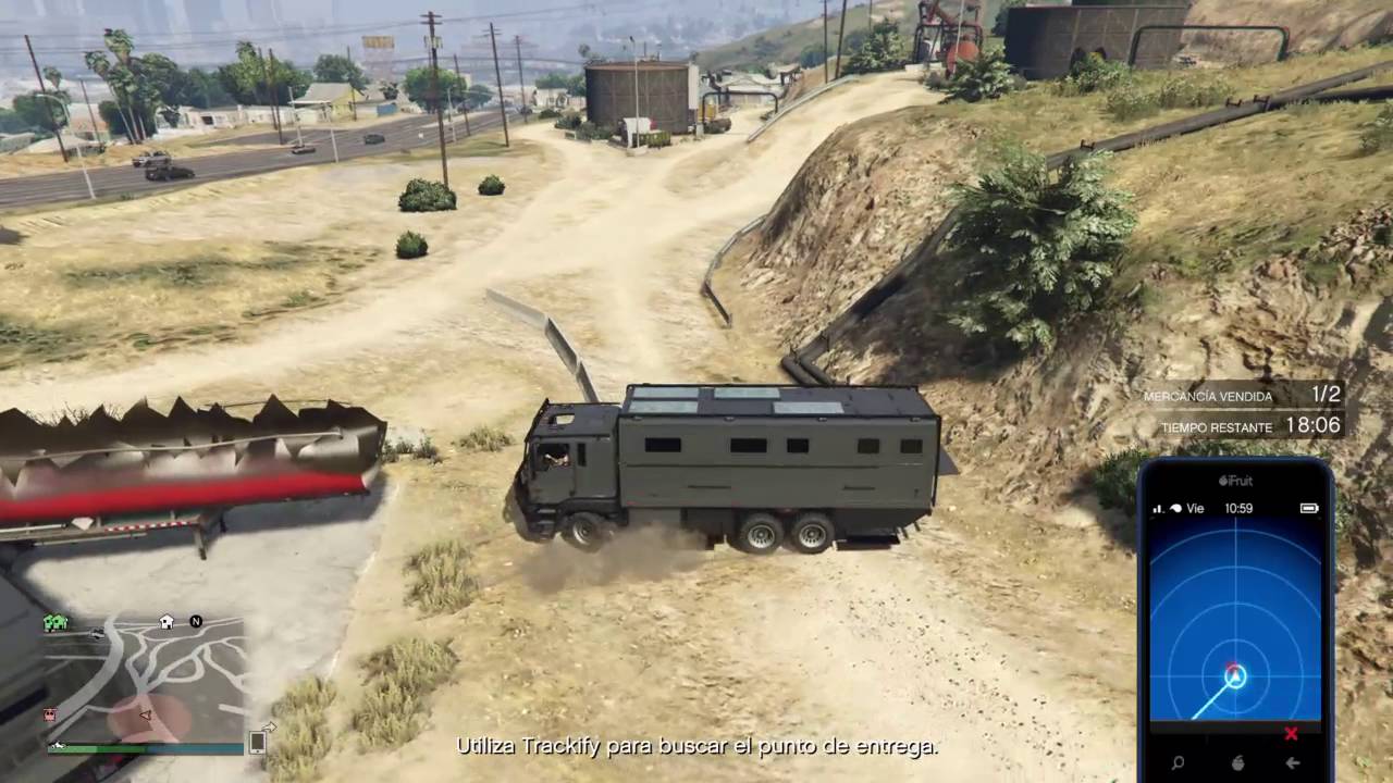 Grand Theft Auto V entregando mercadería. Error en Trackify. - YouTube
