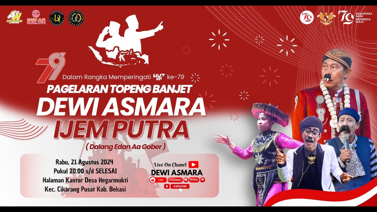 Live Topeng Banjet Dewi Asmara || Memperingati HUT RI Ke 79 || Desa ...