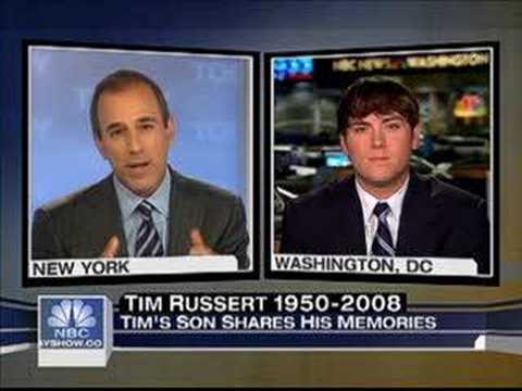 LUKE RUSSERT "Shares Memories Of His Father" TIM RUSSERT-1/2 - YouTube