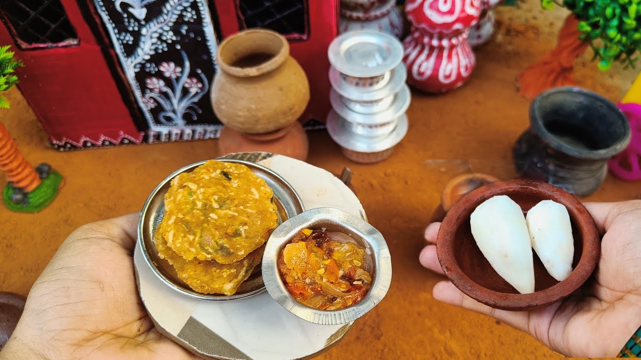 |muli Paratha|tamato chatni|mini cooking|miniature food|miniature muli ...