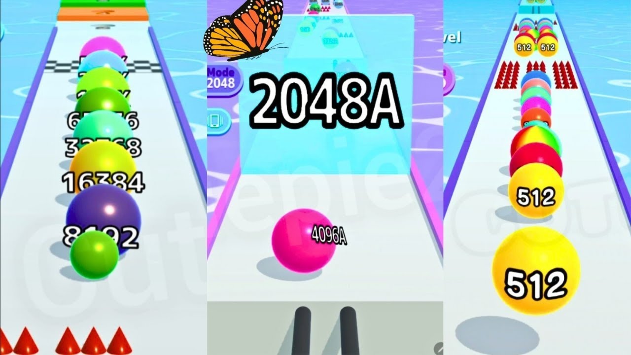Ball Run 2048 vs Ball Run 2048 Infinity Mode vs Ball Run Infinity- Max ...