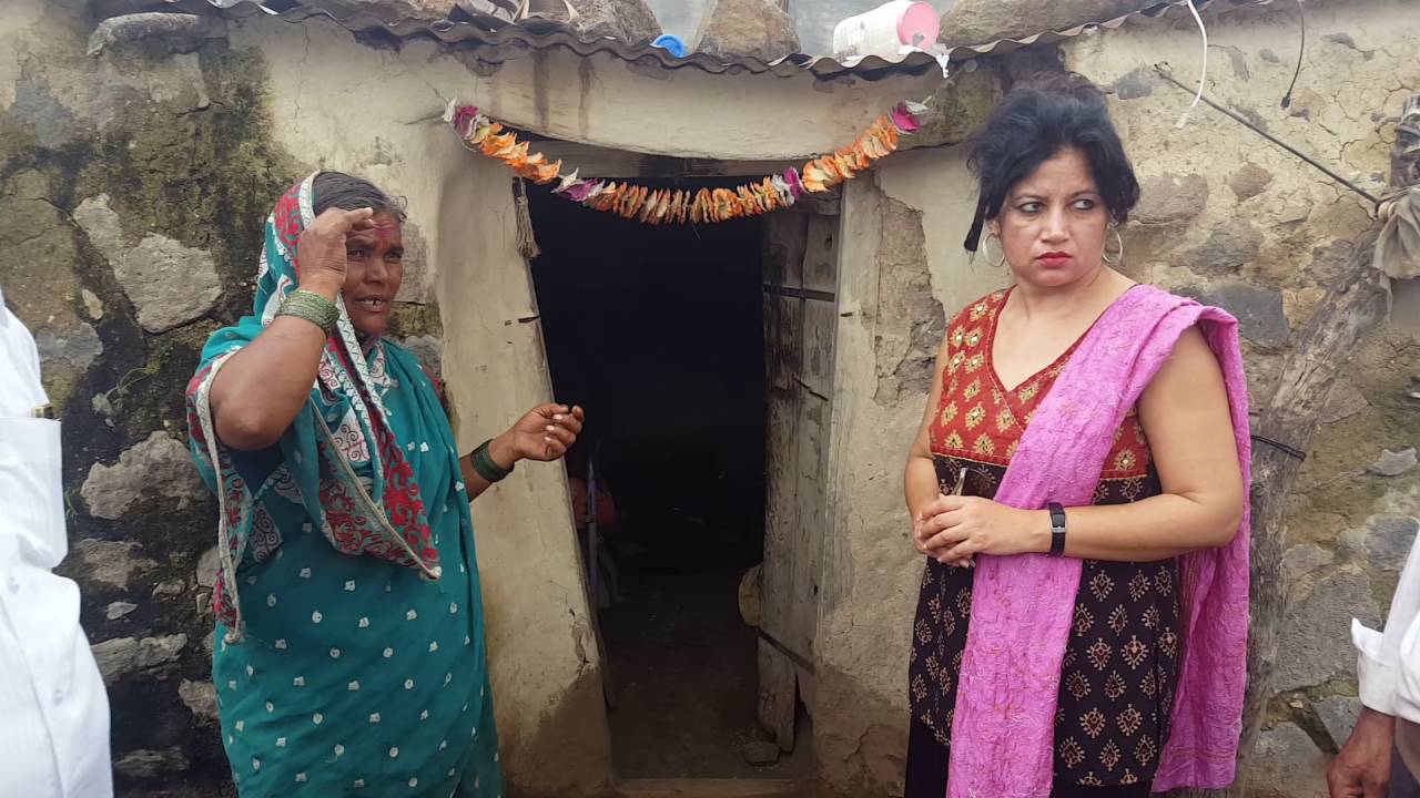 Talking to farmers in beed village.fertilisers were donated to every ...