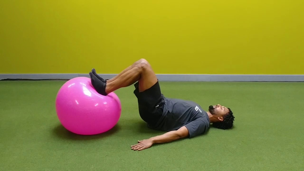 90/90 Physio Ball Hamstring Curl - YouTube