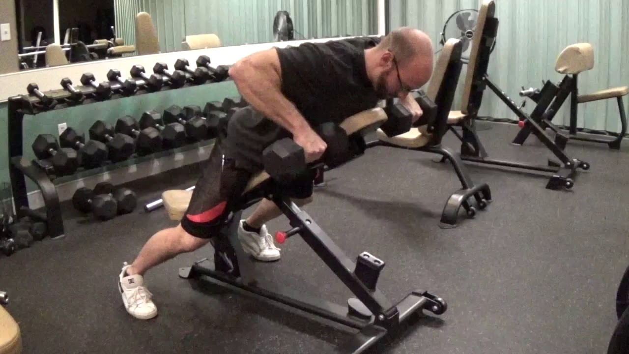 Back-Incline Dumbbell Rows - YouTube