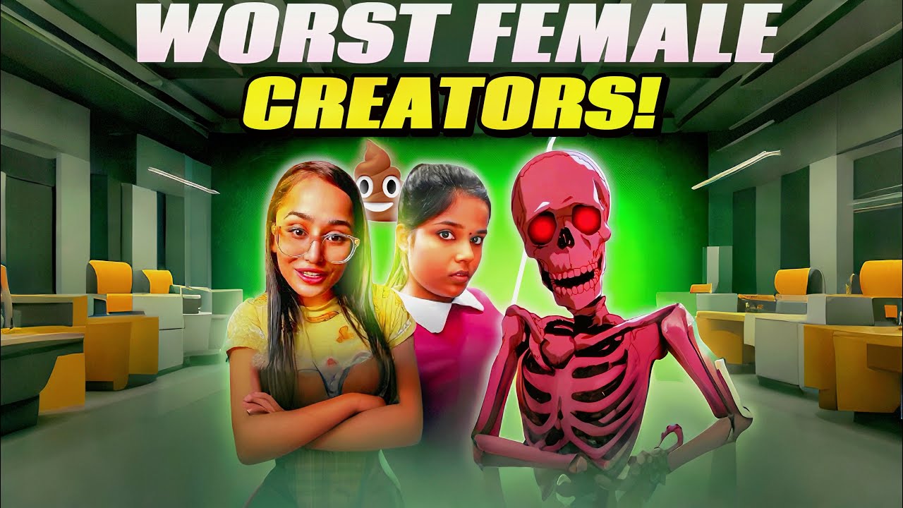 SEJAL XX AND KAJAL PANDEY ROAST ( worst reelers ) SHATRU SKELETON - YouTube
