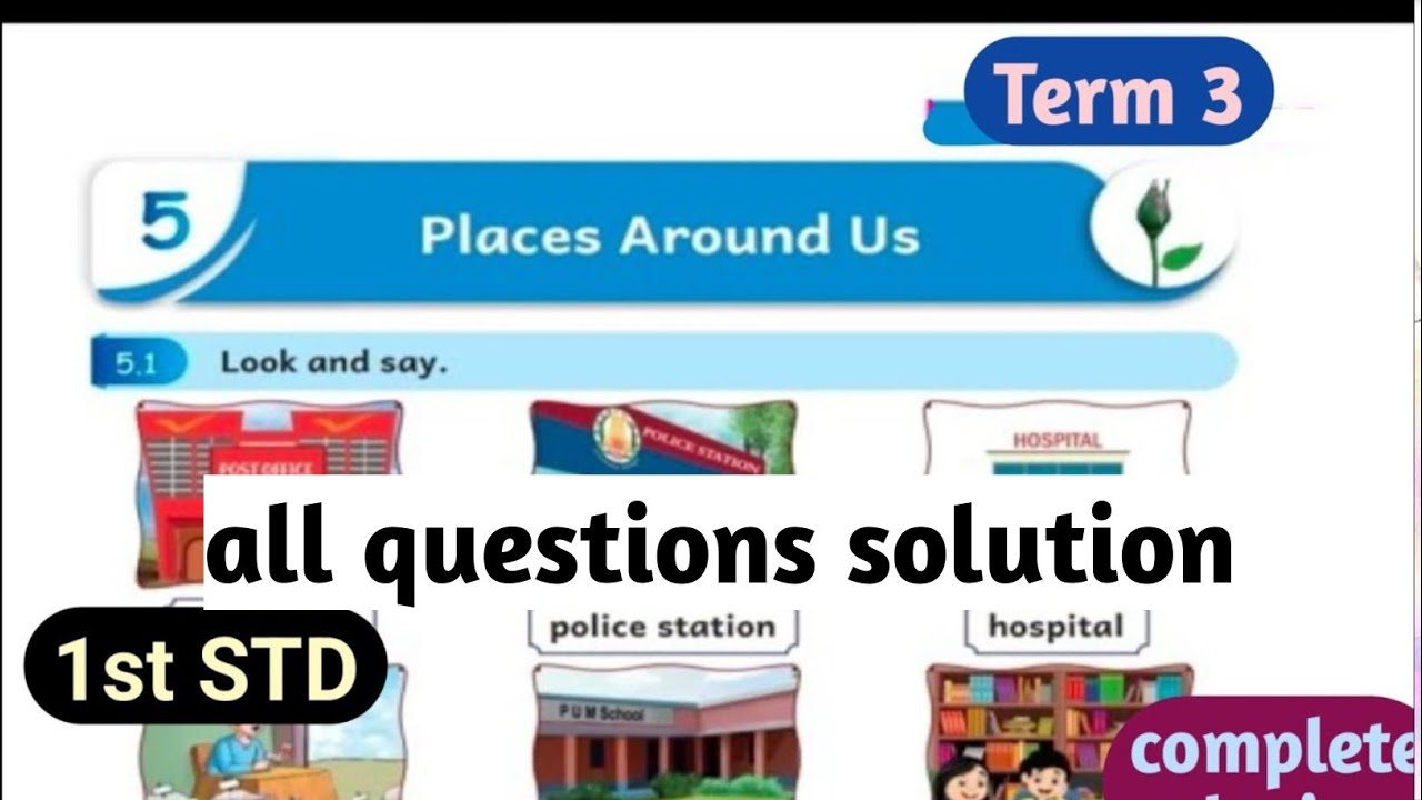 1st Std English Workbook Term 3 Unit 5: Places Around Us | Class 1 ...