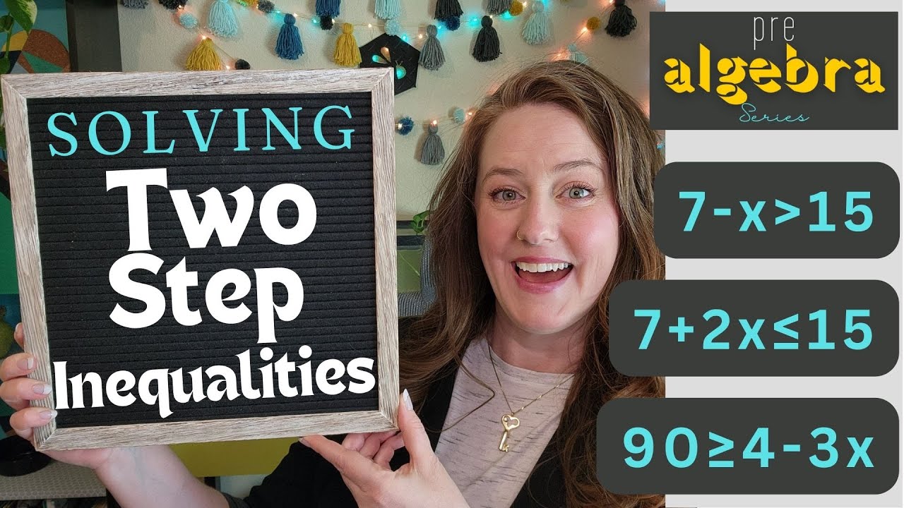 Solving Two Step Inequalities | with Negatives and Fractions - YouTube