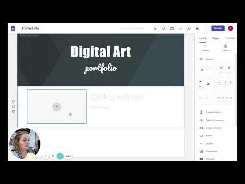 How to make a basic website portfolio using google sites - YouTube