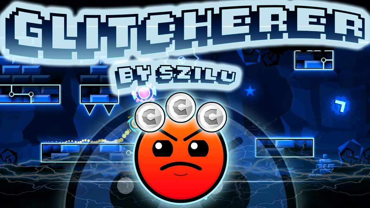 GLITCHERER By Szilu | Harder level | All coins | Daily level | Geometry Dash 2.11 - YouTube