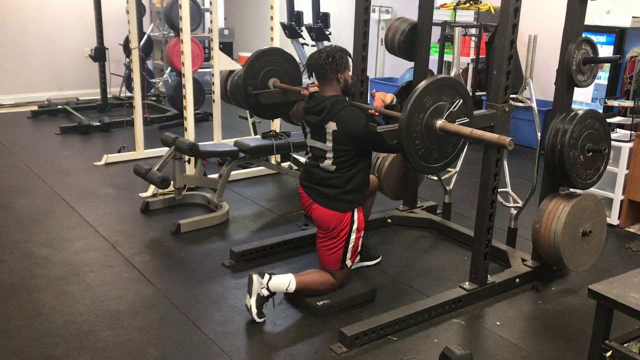 Front rack Split squat from pins - YouTube