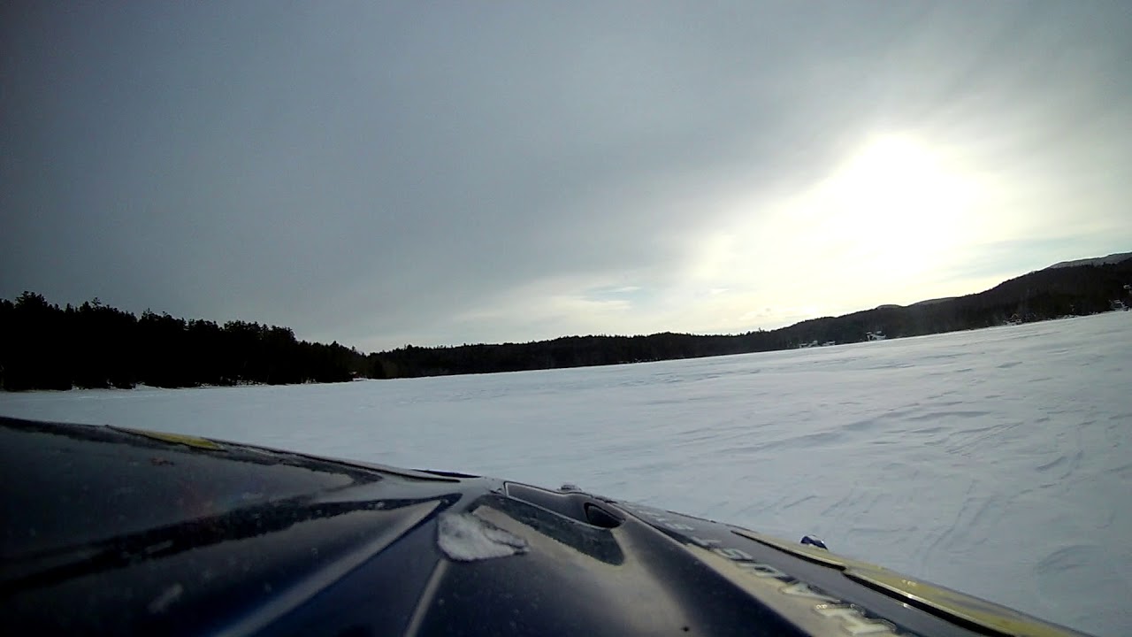 Crystal Lake Snowmobile ride - YouTube