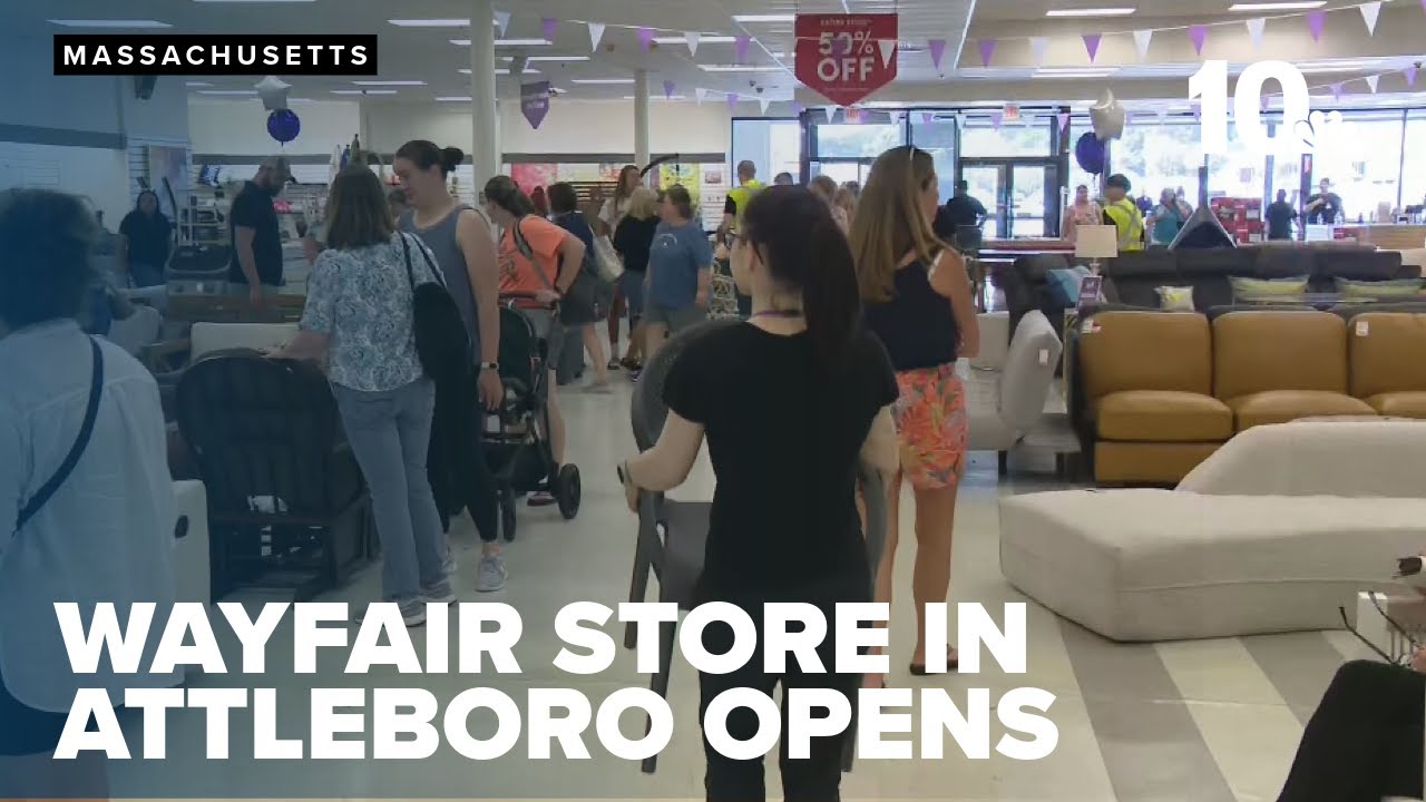 Wayfair store opens brick-and-mortar store in Attleboro - YouTube