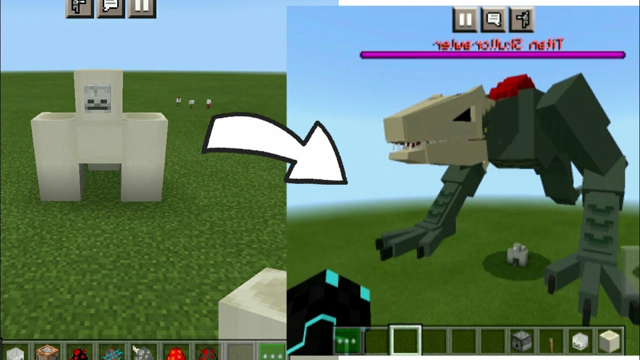 how to spawn a skull crawler in Minecraft - YouTube