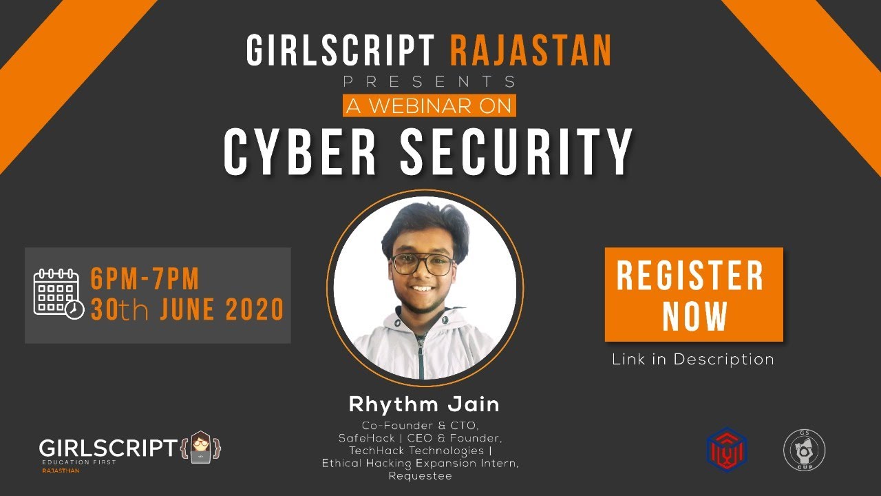 GirlScript Rajasthan presents Cyber Security by Rhythm jain - YouTube