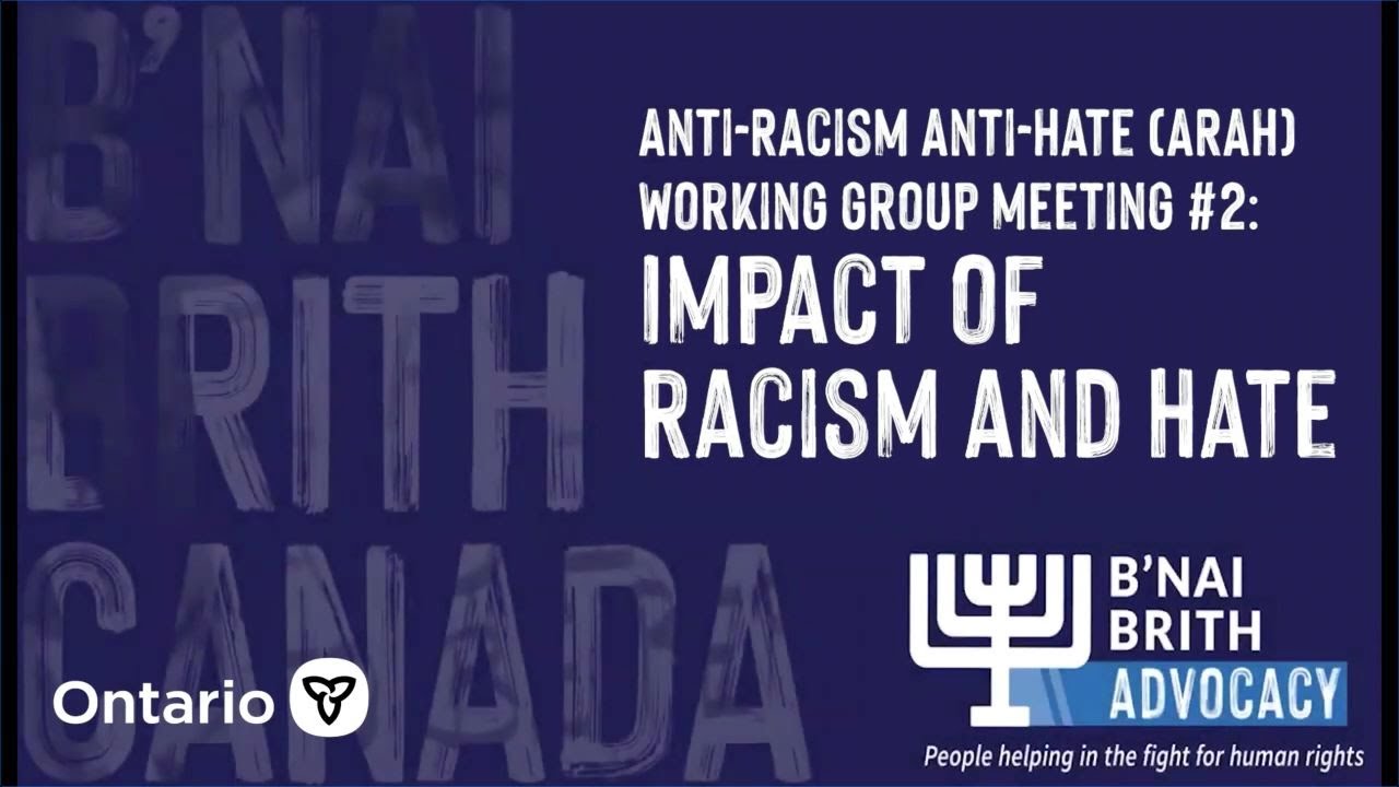 Anti-Racism Anti-Hate Working Group 2 - Impact of Racism and Hate (Aug. 3, 2022) - YouTube