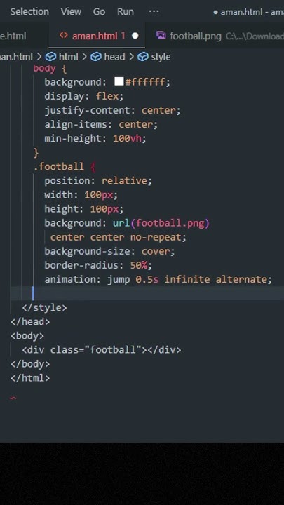 How to create a animated football using CSS #shorts - YouTube