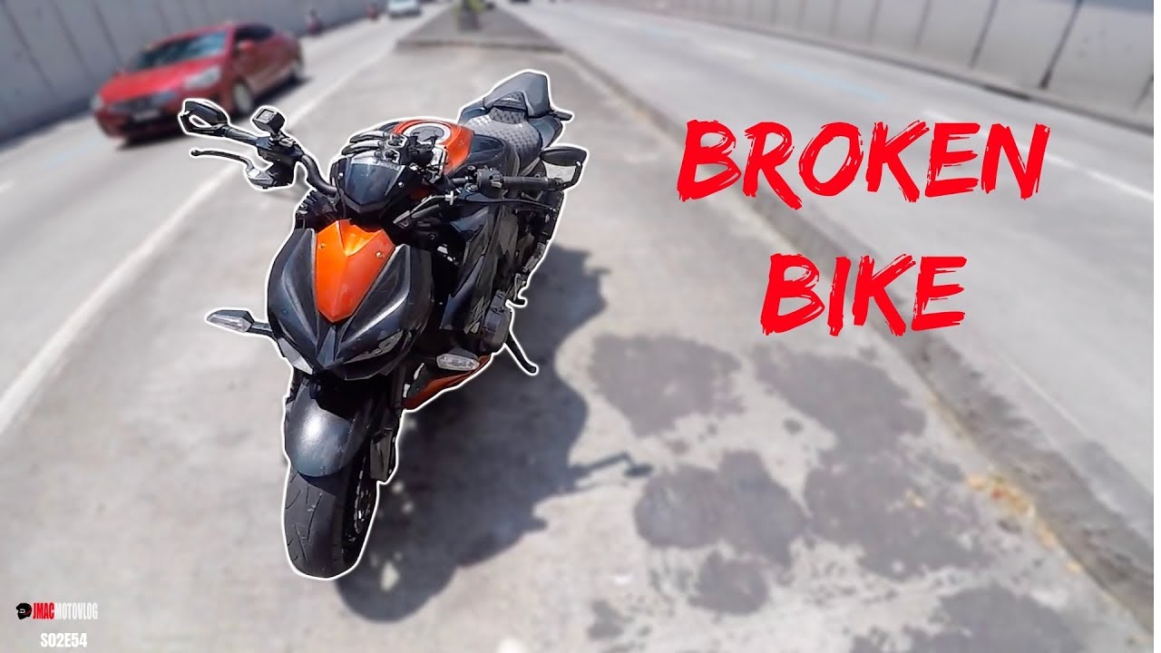 FIRST MOTORCYCLE BREAK DOWN AND HAD TO PUSH THE BIKE | CREATIVE BURNOUT ...