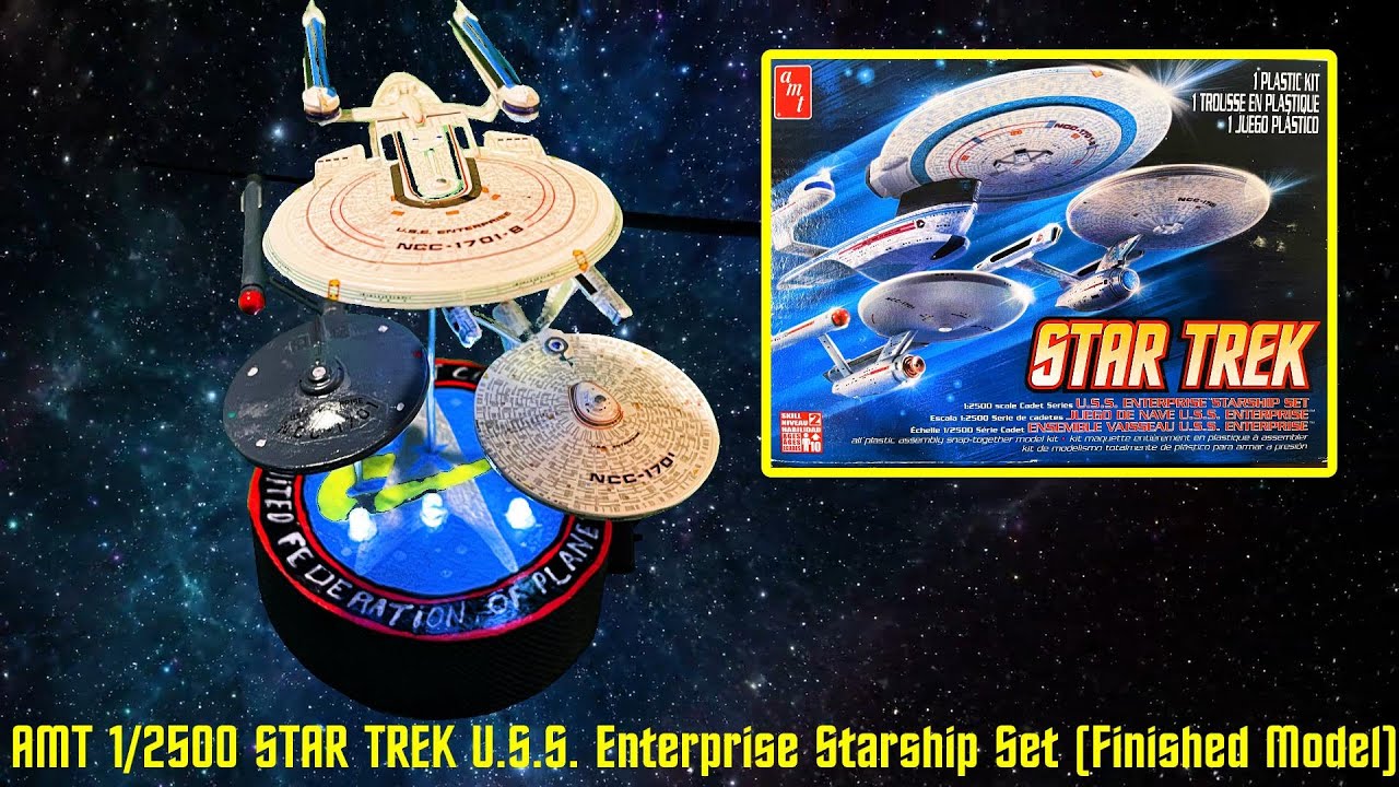 AMT Star Trek 1/2500 Scale Starship Set Model Kit Build. (Finished ...