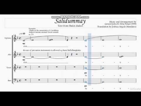 SALIDUMMAY SHEET MUSIC || Gerard Dela Peña [Choir] - YouTube