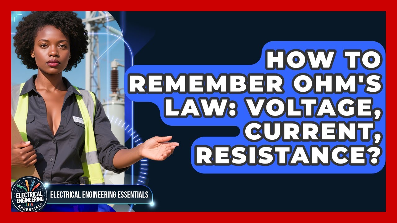 How To Remember Ohm's Law: Voltage, Current, Resistance? - Electrical Engineering Essentials ...