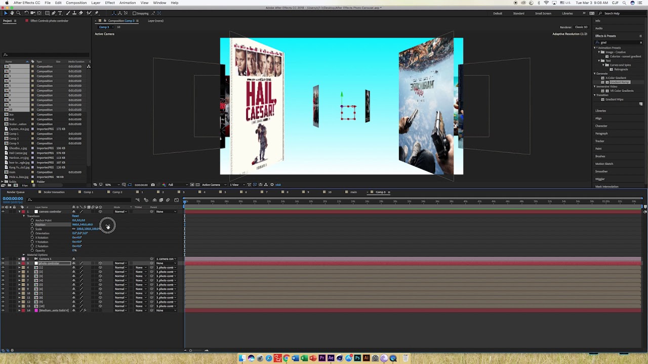 Lesson after effects photo running 2020 - YouTube