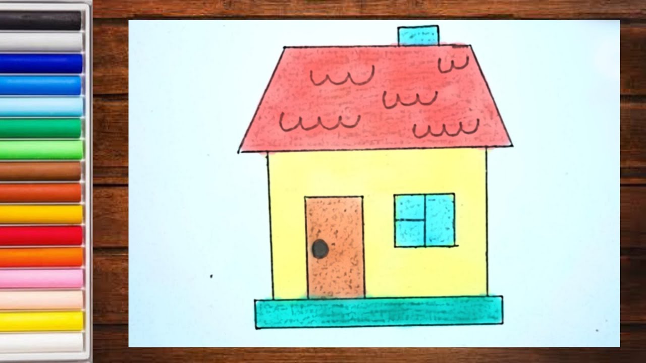Beautiful and easy drawing of House || Small Home drawing - YouTube