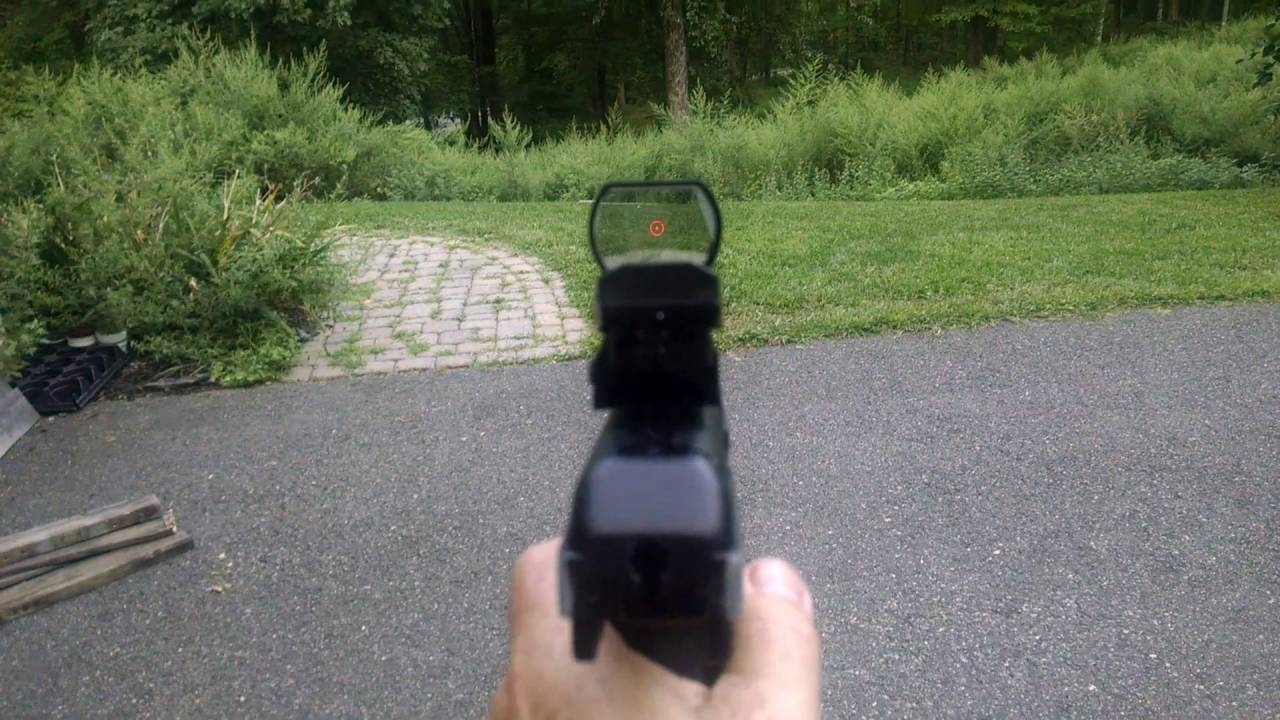 HIPOINT 45 ACP with Red Dot Sight and homemade Bullet Trap - YouTube