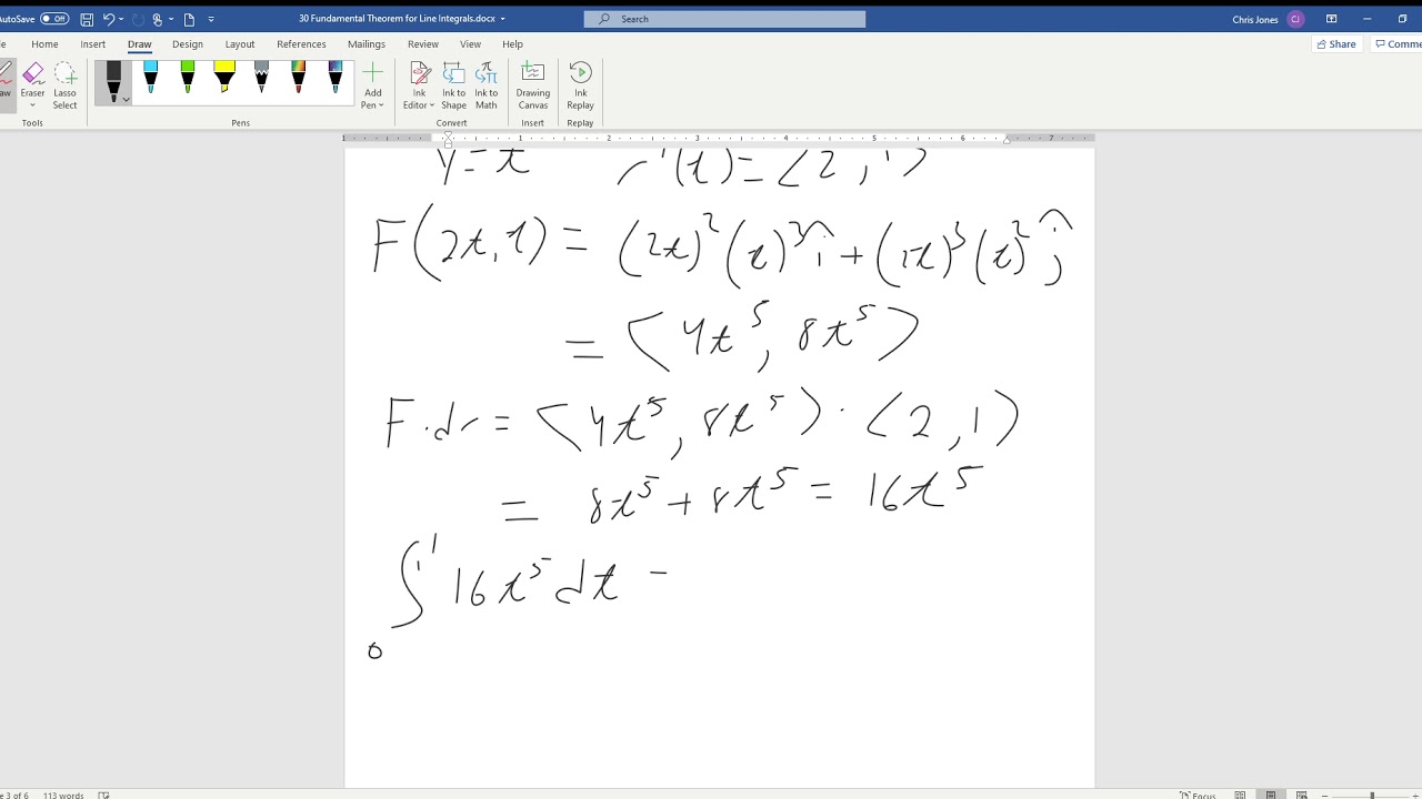 30 4 Fundamental Theorem for Line Integrals - YouTube