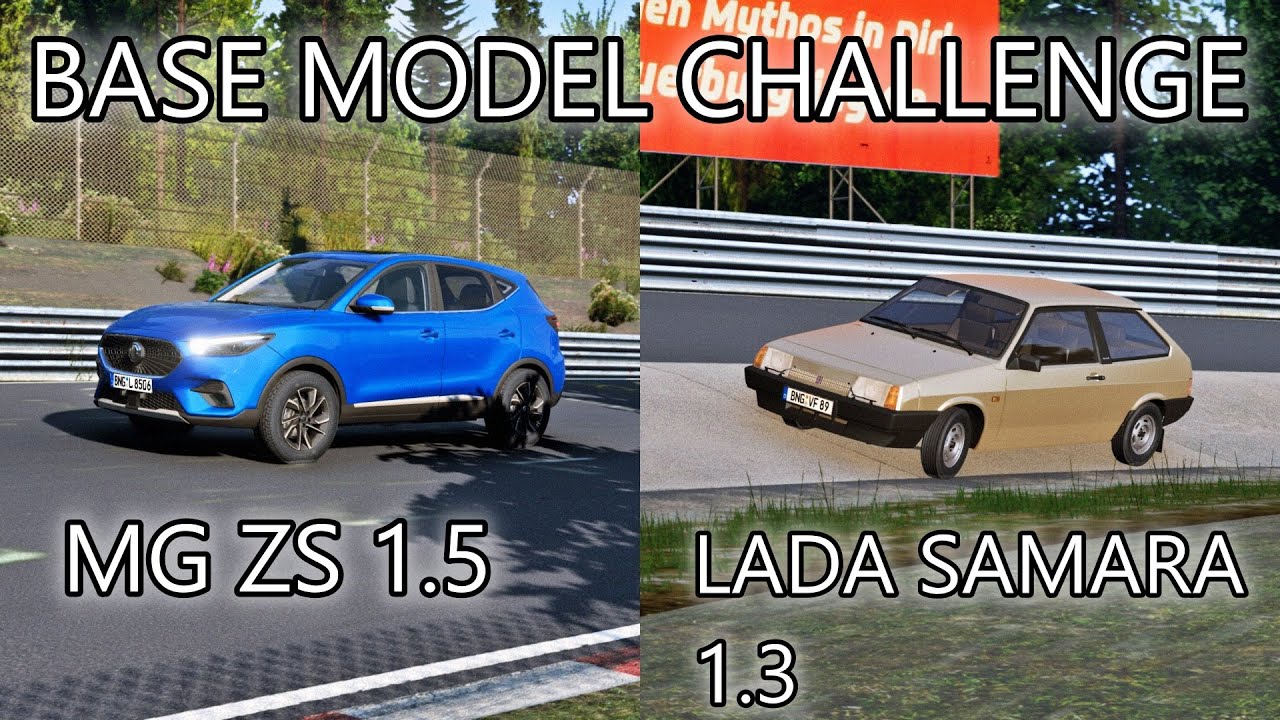 BeamNG.Drive | BASE MODEL CHALLENGE | Nürburgring | MG ZS AND Lada ...