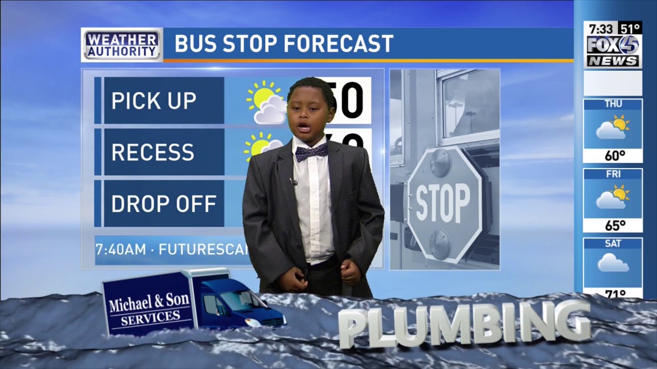 Freddie Bullock Weather Kid Take Over AT WBFF FOX 45 NEWS - YouTube