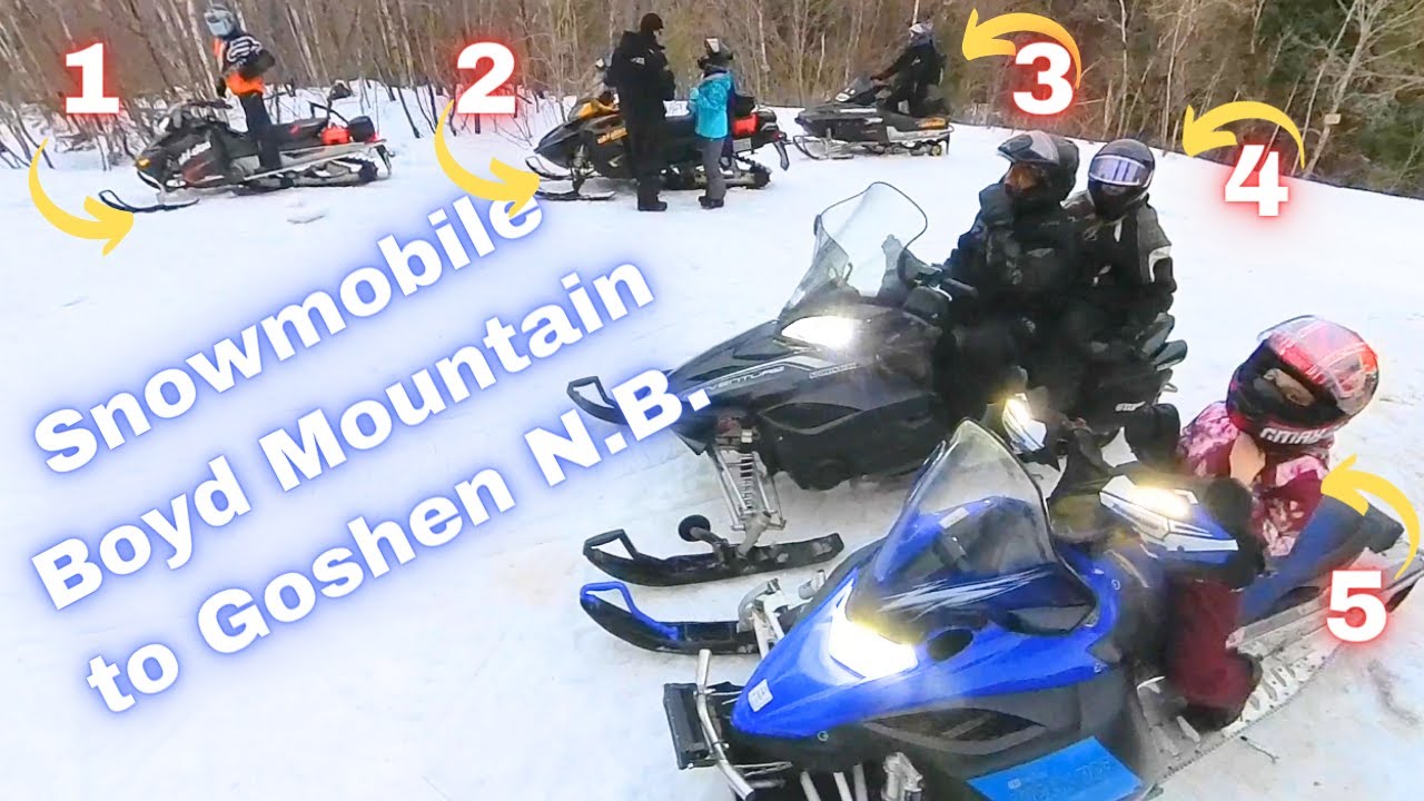 Snowmobile Caledonia Mountain Trail System New Brunswick Canada - YouTube