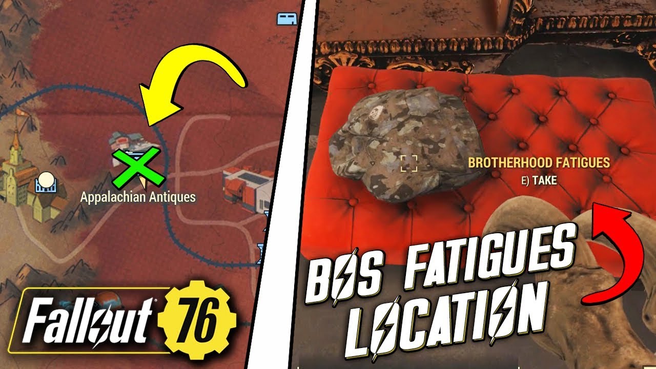 Fallout 76 - Brotherhood Fatigues Location - YouTube