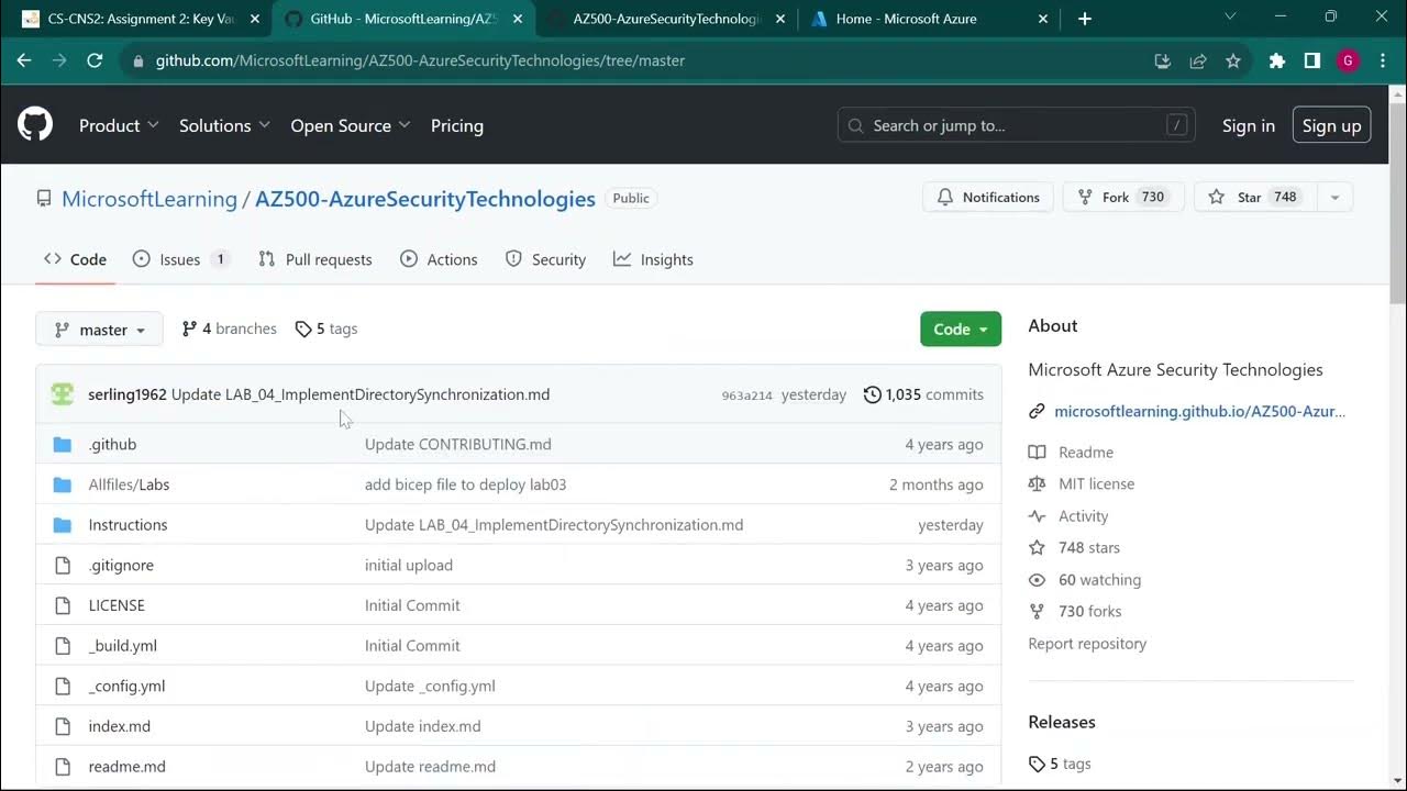AZ500_Lab 10 - Key Vault (Implementing Secure Data by setting up Always Encrypted) - part 1 (1/3 ...