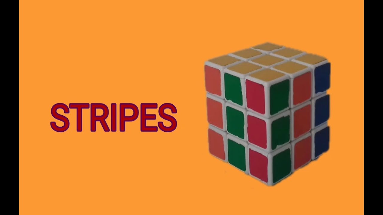 How to make 3x3 Rubik's cube (Stripes) Pattern #6 - YouTube