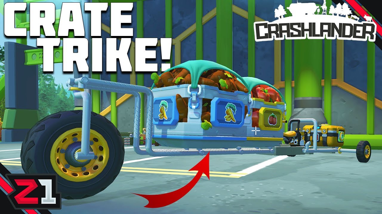 It's A TRIKE HAULING Some Food CRATES ! Scrap Mechanic Crashlander [E5 ...