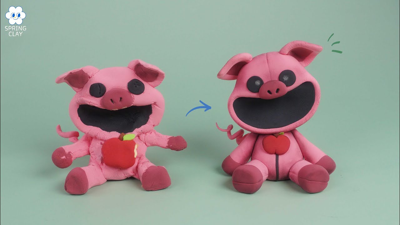 Poppy playtime chapter 3 Picky Piggy _ Making clay & Stop motion - YouTube