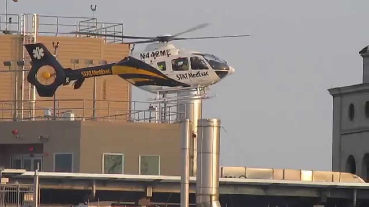Stat MedEvac 2 N442ME Landing at UPMC Presbyterian - YouTube