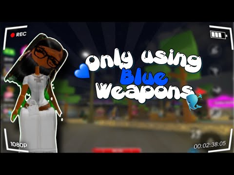 Only Using BLUE WEAPONS in BADDIES - YouTube